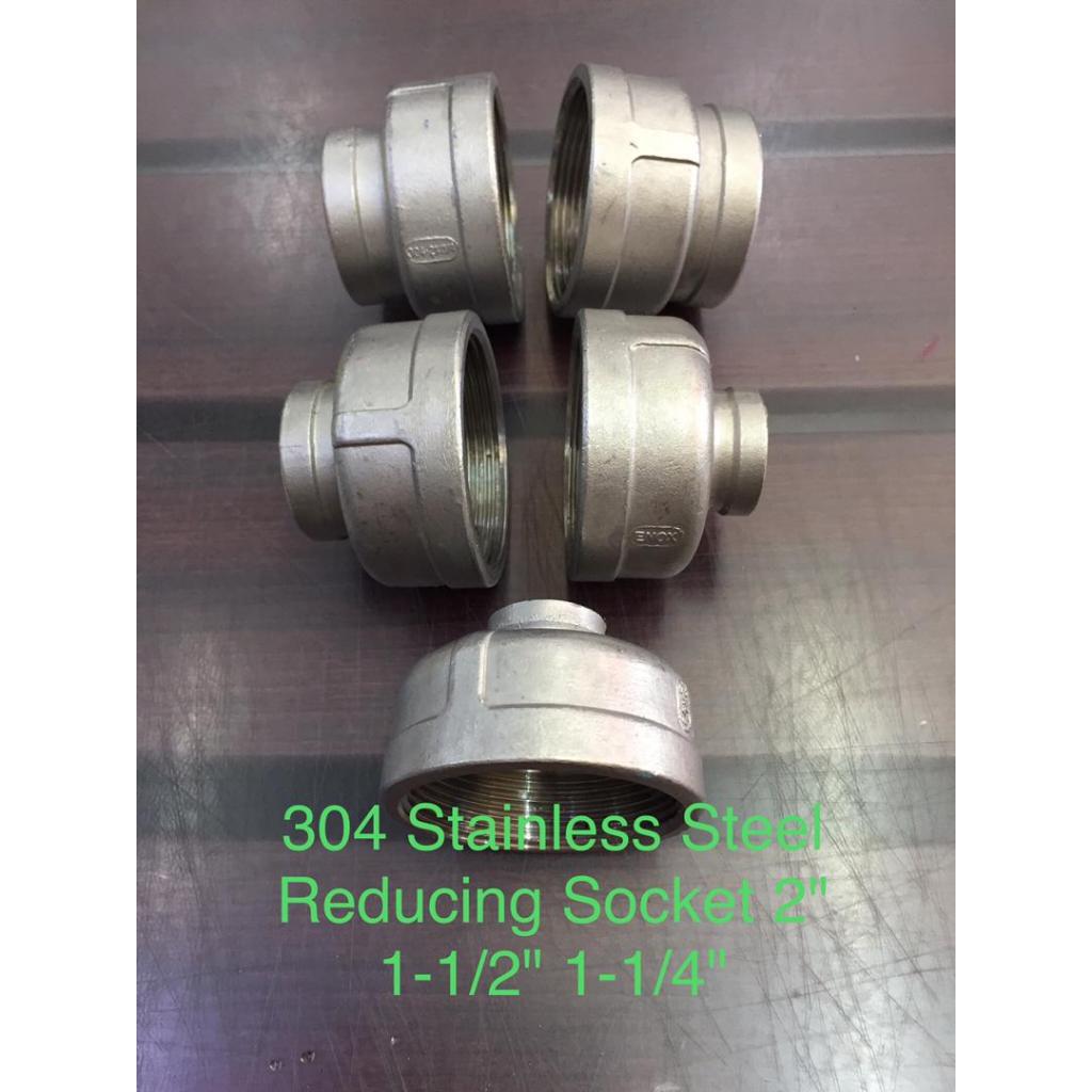 SUS304 Stainless Steel Reducing Socket 2" 1-1/2" 1-1/4" SS Fittings ...
