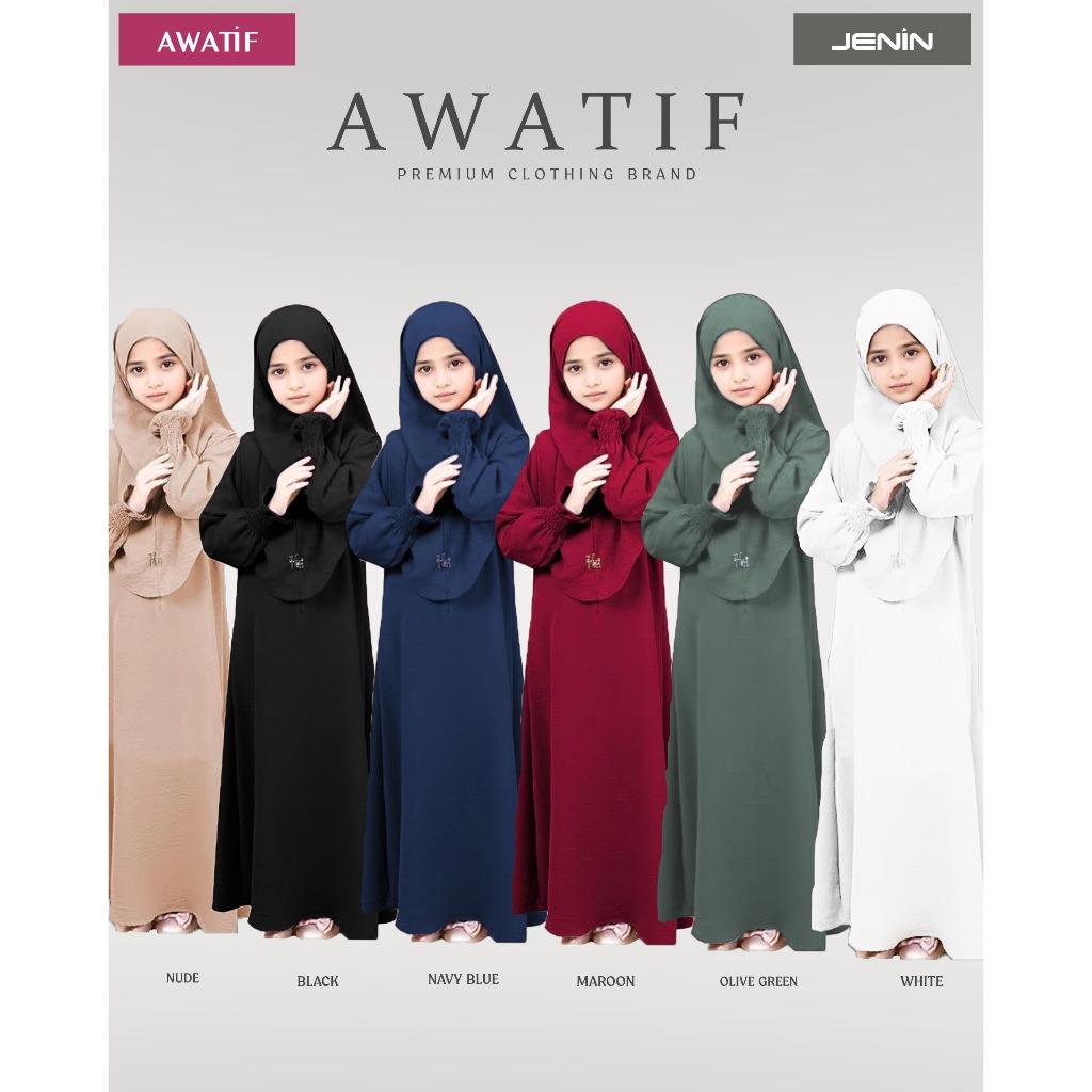 Jubah Abaya budak Perempuan Baju Abaya Budak Dress Kids Muslim Clothes ...