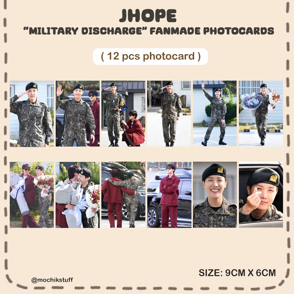 JHOPE MILITARY DISCHARGE (BTS) fanmade photocards | Shopee Philippines