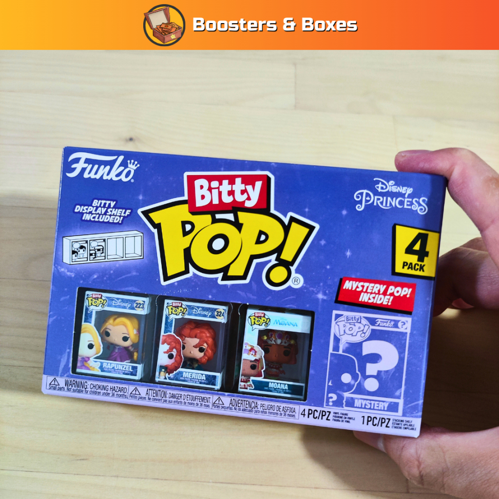 Funko Bitty Pop! Disney Princess 4-Pack (Rapunzel, Merida, Moana, and a ...