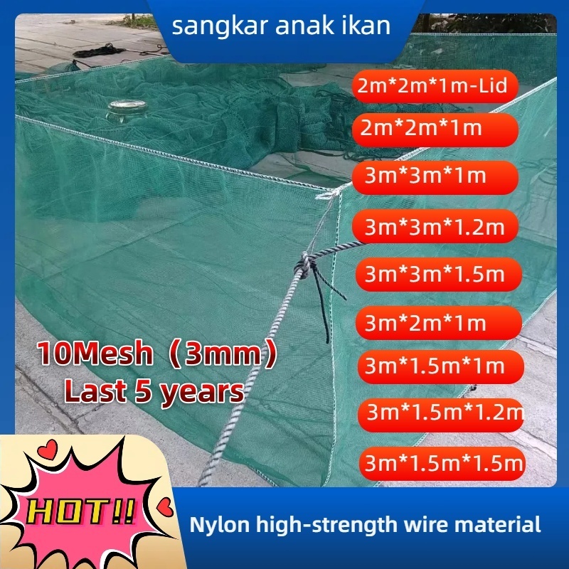 10mesh Fishing net Fish Cage net Complete Trawl Care for Children Fish ...