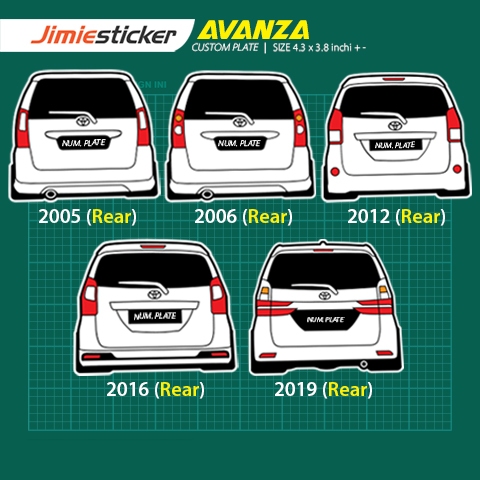Sticker Kereta Avanza, Toyota Car Sticker, Custom Sticker, Vinyl ...