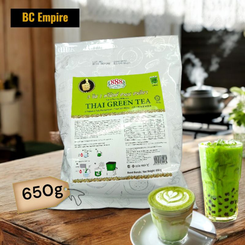HIJAU 3 in 1 Premix Milk Tea Thai Green Tea 3 in 1 Premixed Tea Thai ...
