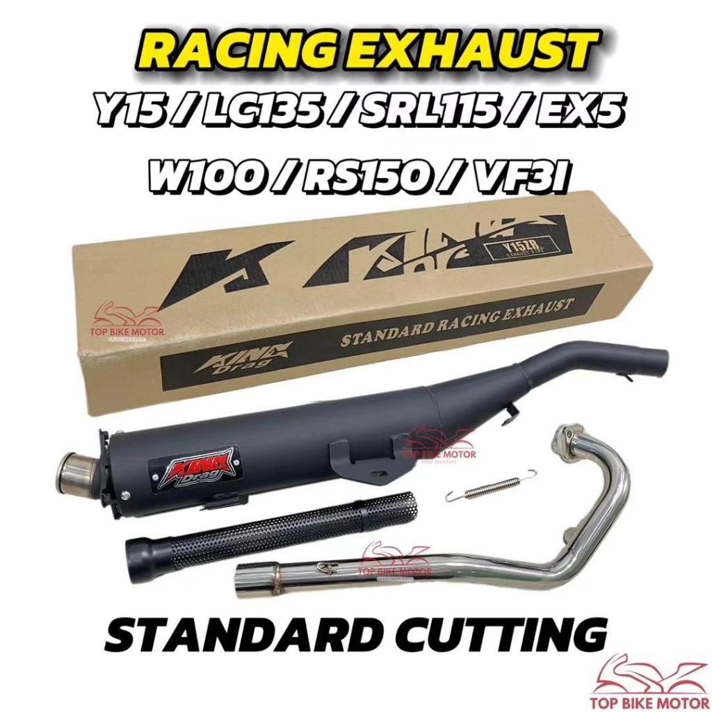 KING DRAG RACING EXHAUST EKZOS PIPE STANDART CUTTING Y15 V1 V2 Y15ZR RS150 LC135 EX5 SRL115 ...