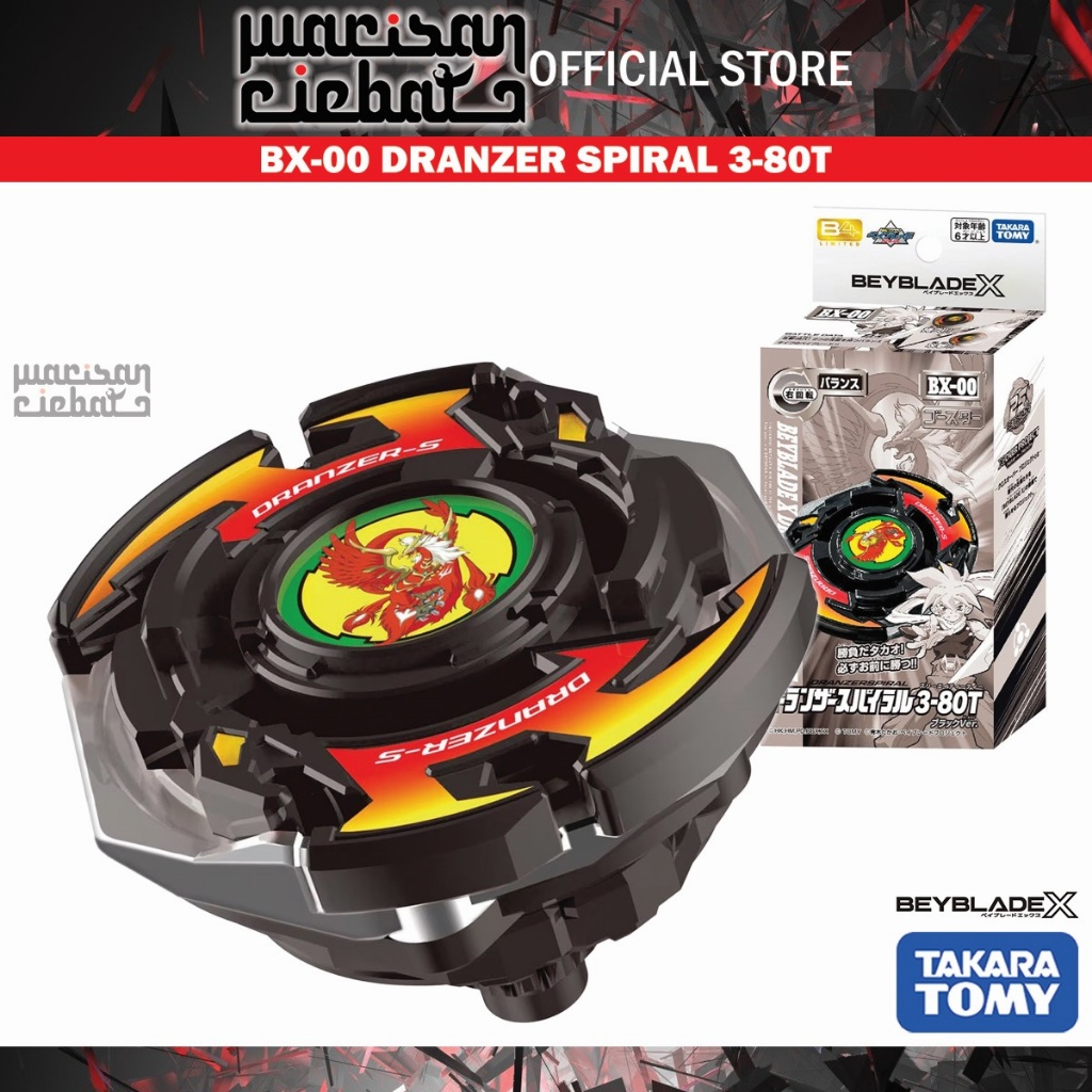Takara Tomy Beyblade X BX-00 Booster Dranzer Spiral 3-80T (Black Ver.) | Shopee Philippines