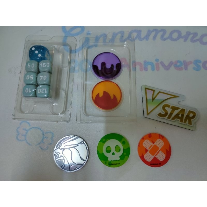 Pokemon TCG VStar Marker / Flip Coin / Pokemon Token / Dice | Shopee ...