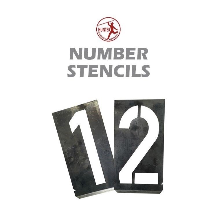 HUNTER GERMANY STENCIL NUMBER / ABC PLATE BOARD CARD CHOP 80MM-100MM ...
