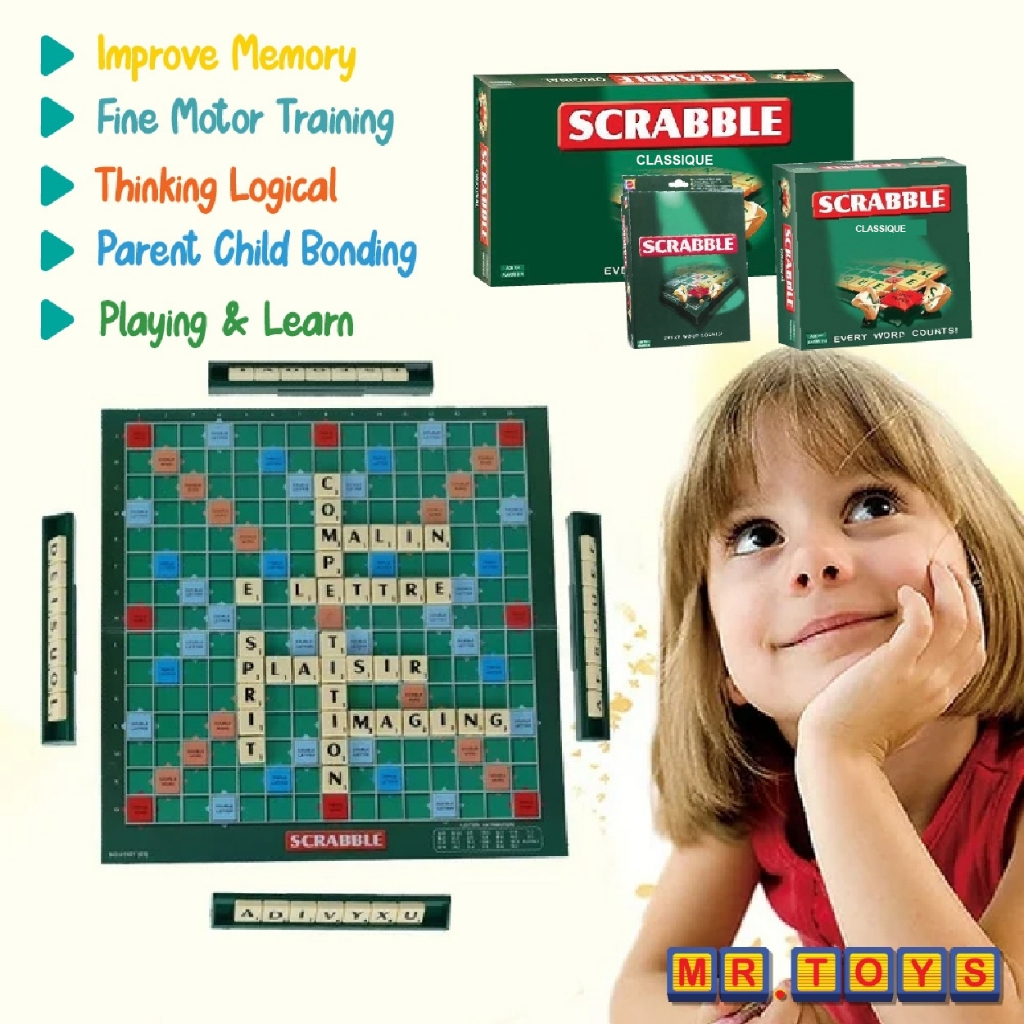 CLASSIQUE Scrabble Cross Words Games Word Forming Board Game ...