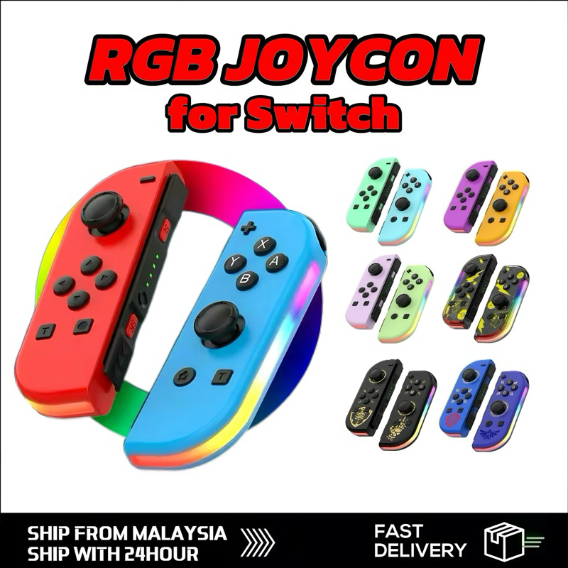 RGB Joycon Controller for Nintendo Switch V2 Oled | Shopee Philippines