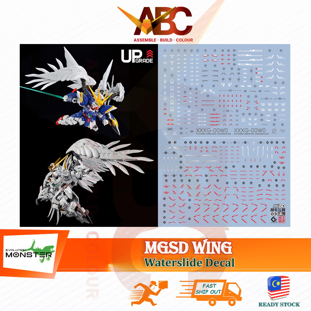 (Evo Monster) Waterslide Decal - MGSD Wing Zero EW (Fluorescent) XXXG ...