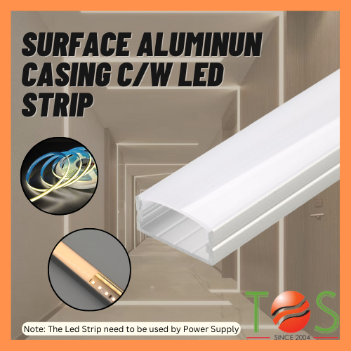 LUMY【1M/1.5M/2M】U Shape LED Light Strip Aluminium Profile LED Casing ...