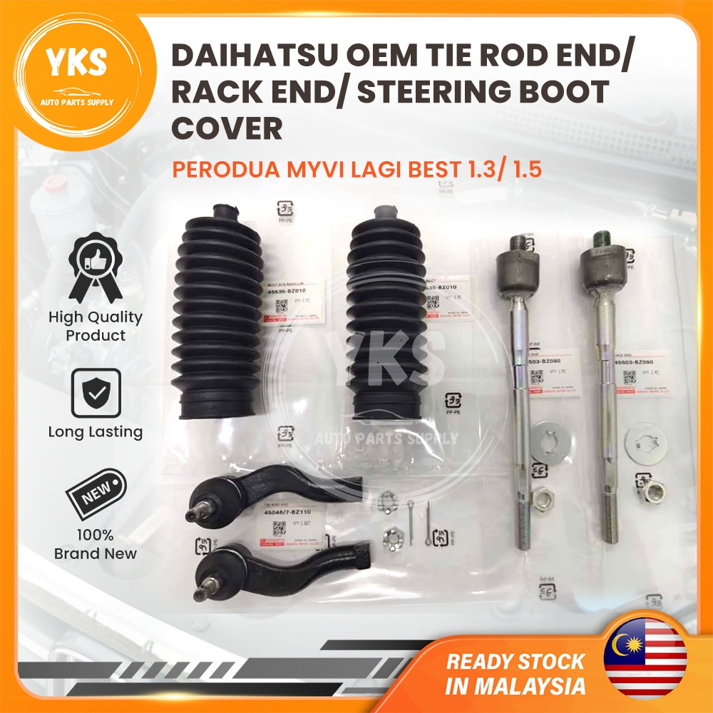 NEW PERODUA PERODUA MYVI LAGI BEST 1.3 / 1.5 (1 SET) TIE ROD END / RACK ...