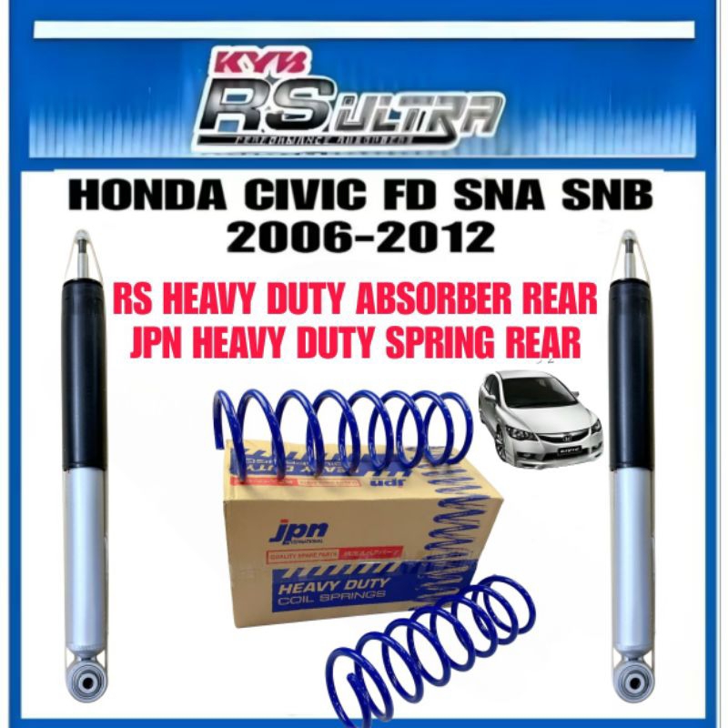KYB RS ULTRA HONDA CIVIC FD SNA 1.8 / SNB 2.0 (06-2012 ) HEAVY DUTY ...