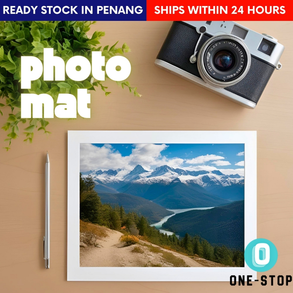 [Itzz My Choice] White Mat for Photo Frame 4R 6R 8R A4 Cardboard Frame ...