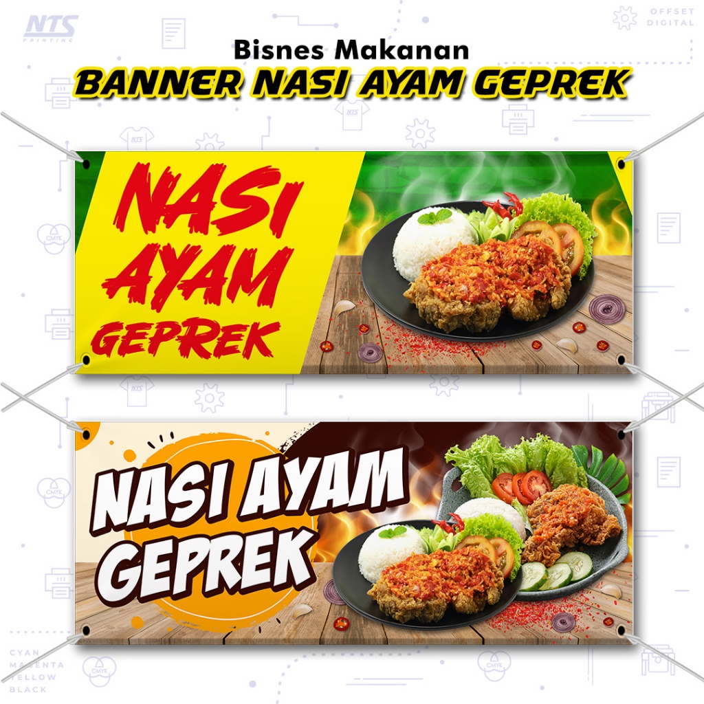 GEPREK CHICKEN RICE BANNER DESIGN - CRAFTS / CRAFTS / FOOD / KHEMAH ...