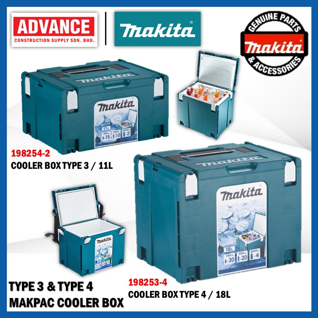 MAKITA 198254-2 / 198253-4 Makpac Cooler Box Type 3 & Type 4 | Shopee ...