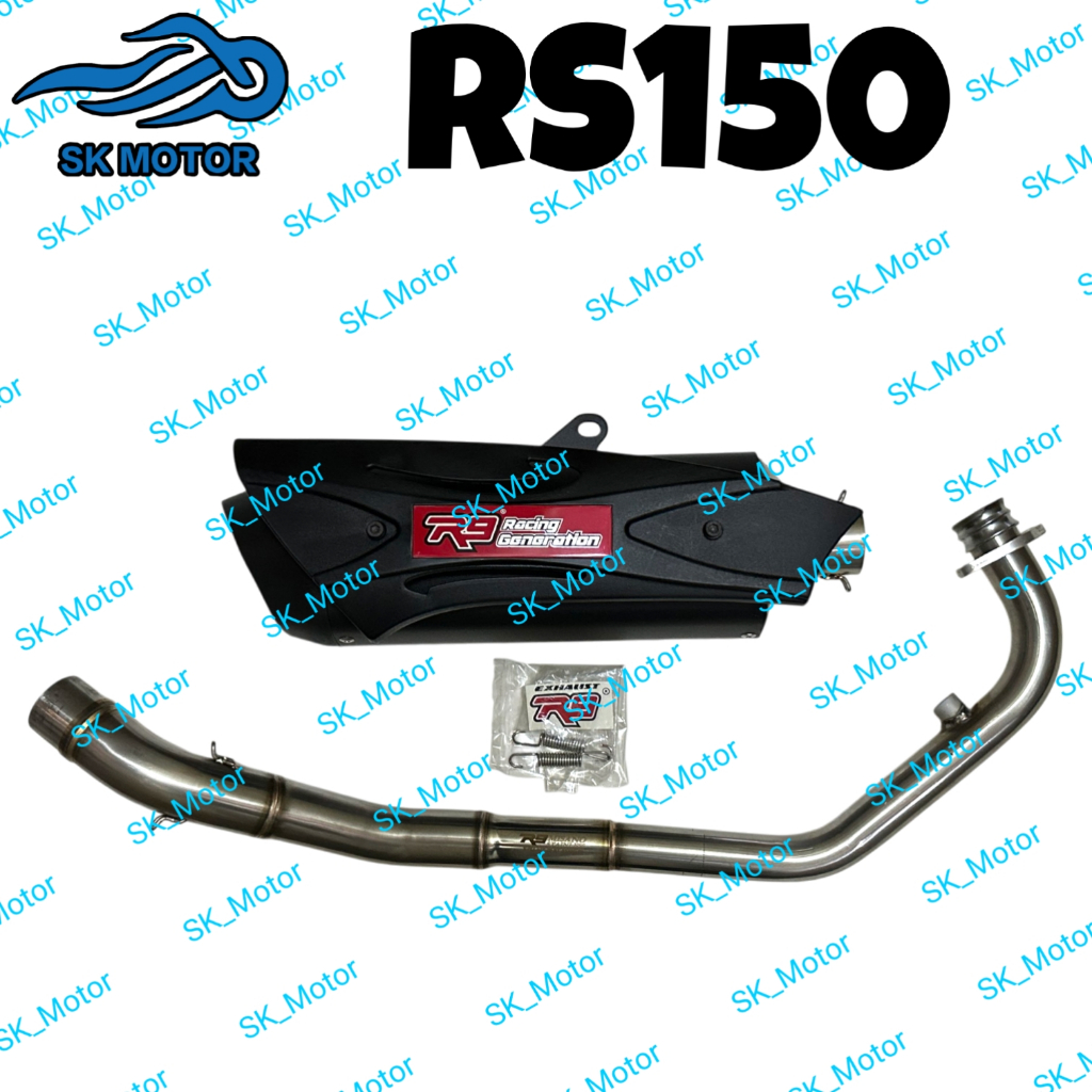 R9 Honda RS150 RS 150 R Racing Exhaust Misano (Black) Muffler Ekzos Set ...
