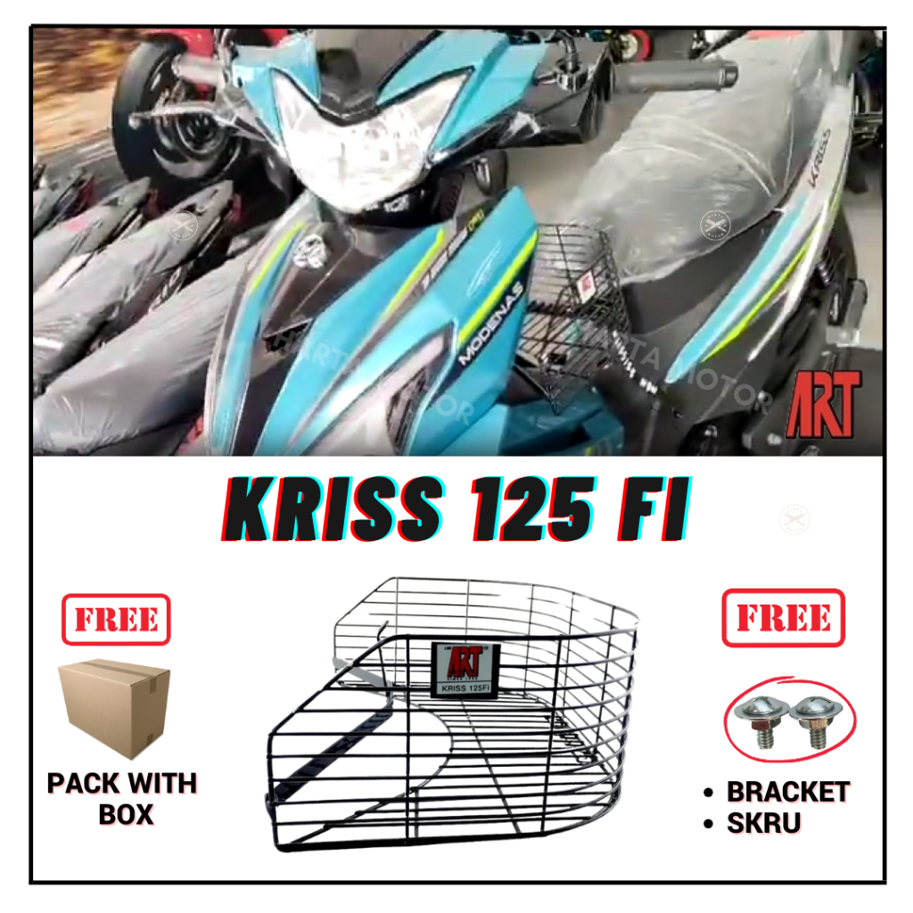 ART FREE TAPAK BAWAH MODENAS KRISS 125 FI WIRE BASKET IRON BAKUL BESI ...