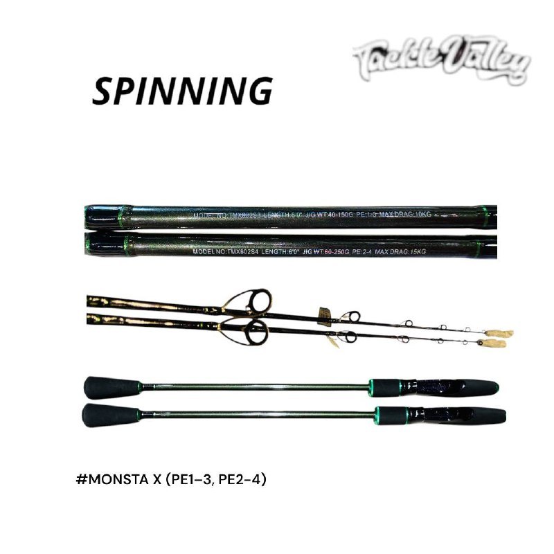 TOPSEA MONSTA-X ROD JIGGING KOLAM SOLID CARBON BUTTJOINT | Shopee ...