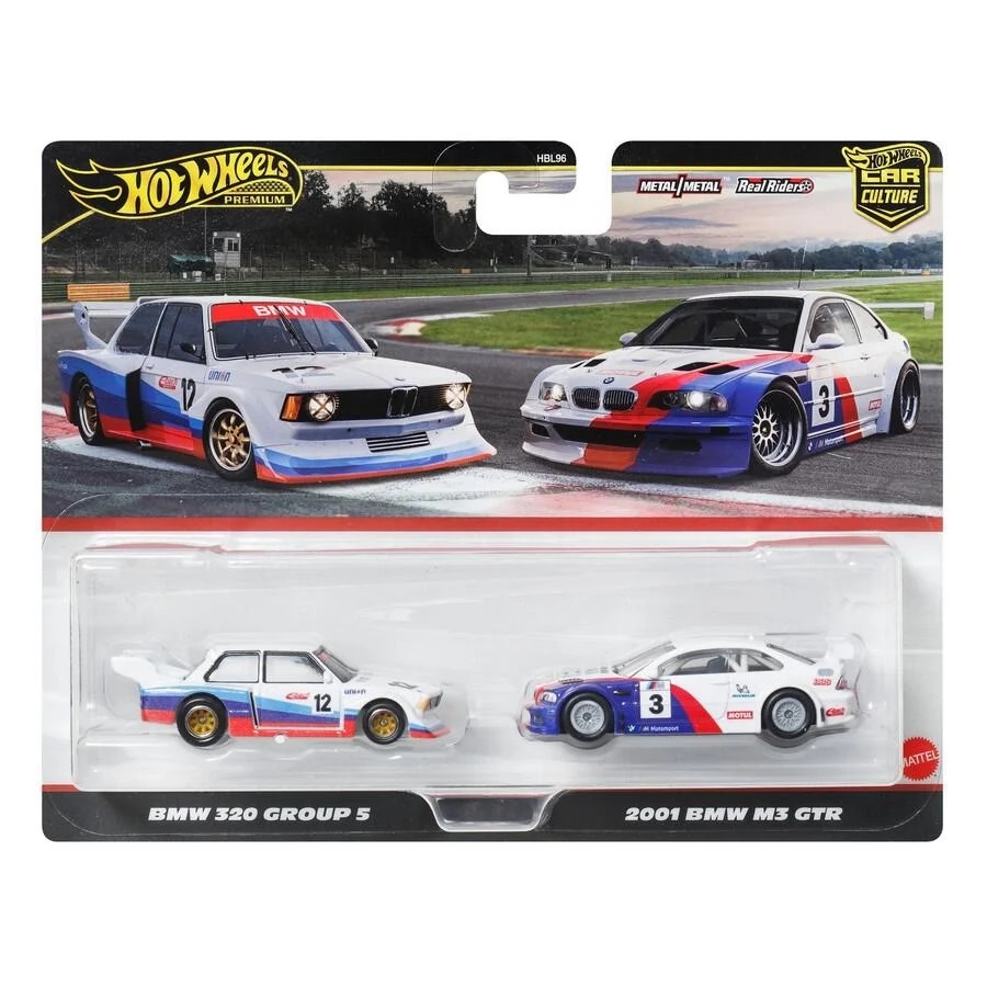Hot Wheels Premium Car Culture 2-pack 2001 BMW M3 GTR and BMW 320 Group ...