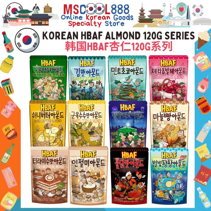 korea Tom’s Farm HBAF Almond 120g Viral Honey Butter /Baked Corn / Wasabi / Tiramisu / Hot Mayo ...