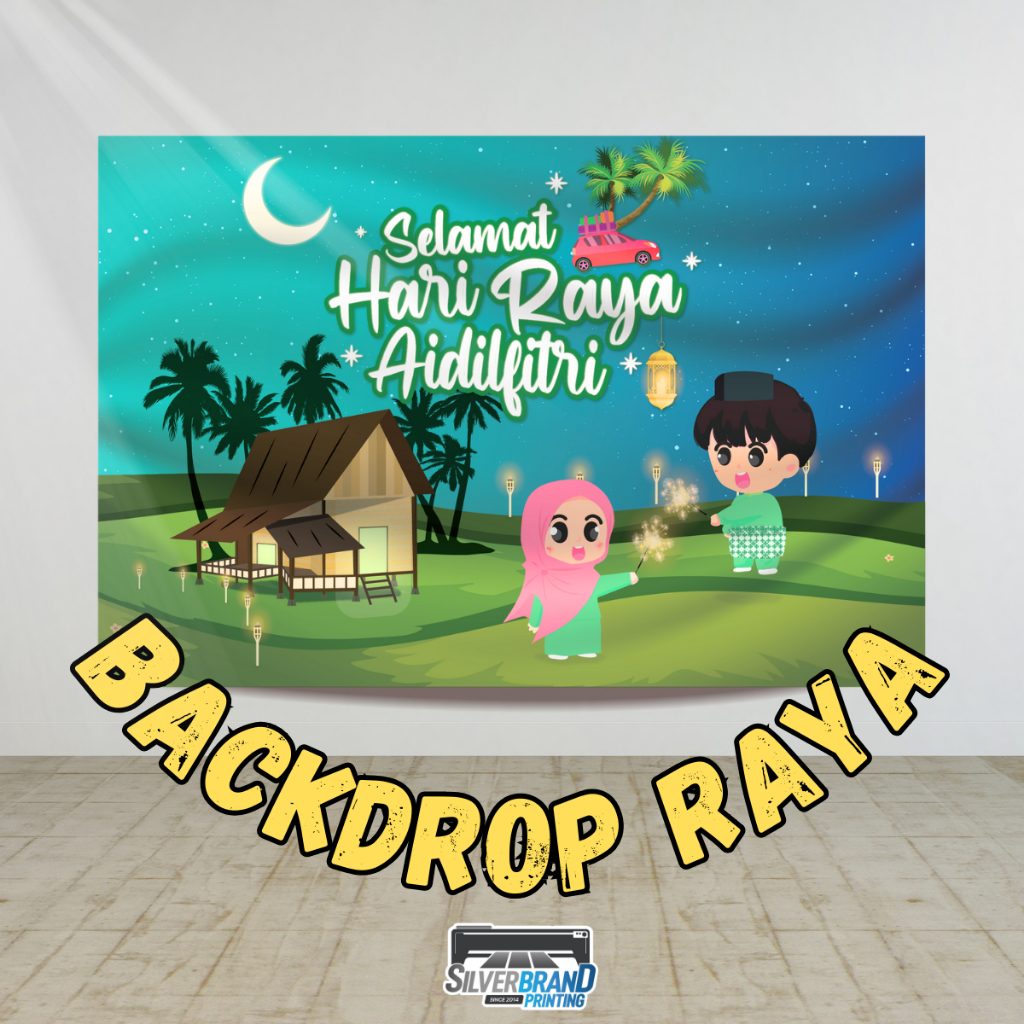 CUSTOM TEXT BACKDROP WALLPAPER BACKGROUND BANNER HARI RAYA PELBAGAI ...