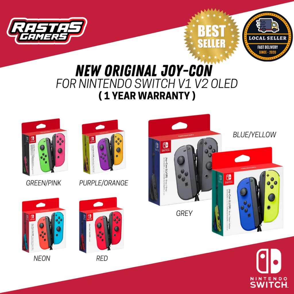 New Joy-con Nintendo Switch for V1 V2 Oled with 1 year warranty ...