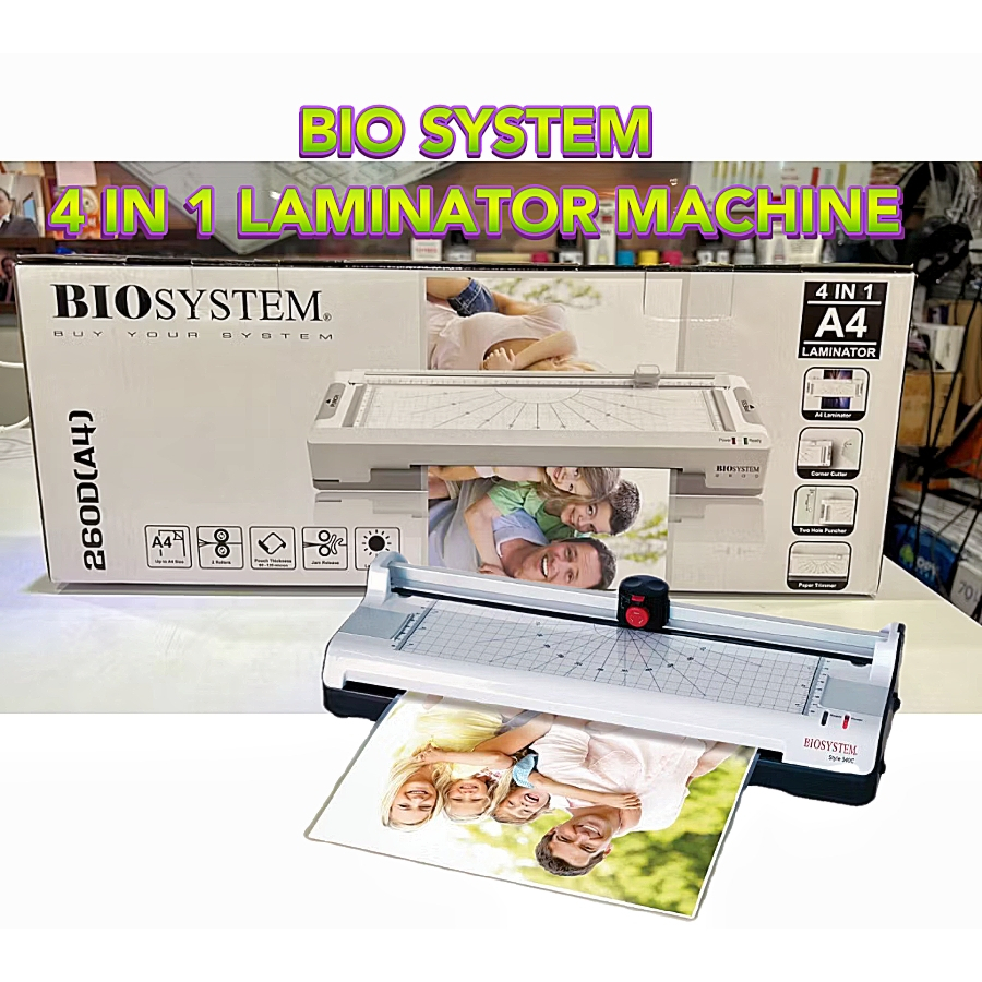 BIOSYSTEM 4 in 1 A4 LAMINATOR MACHINE 260D | Shopee Philippines
