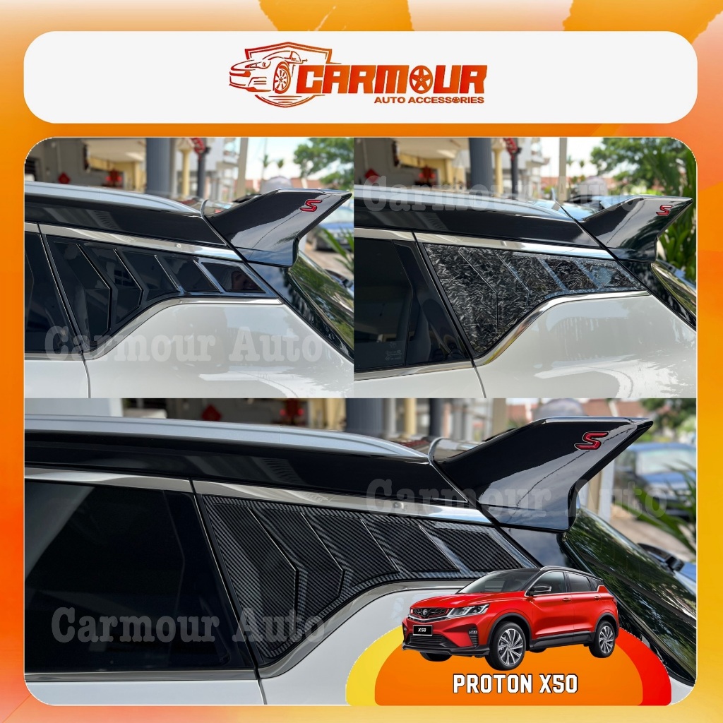Proton X50 Rear Window Cover Mustang Window Cover Side Louver Cover ...