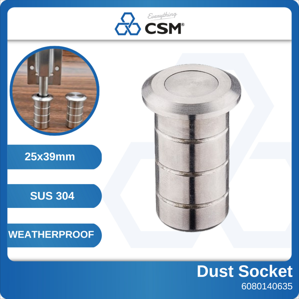 Stainless Steel Heavy Duty Dust Socket 13MM / sus304 Spring Socket Hole /Lubang Lantai Selak ...