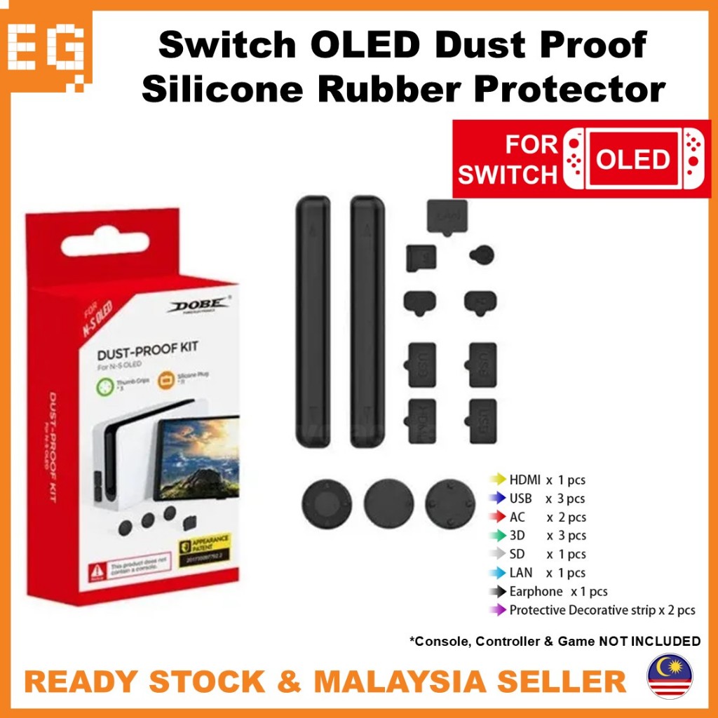 DOBE Nintendo Switch OLED Dust Plug Protective Cover Set for Console ...