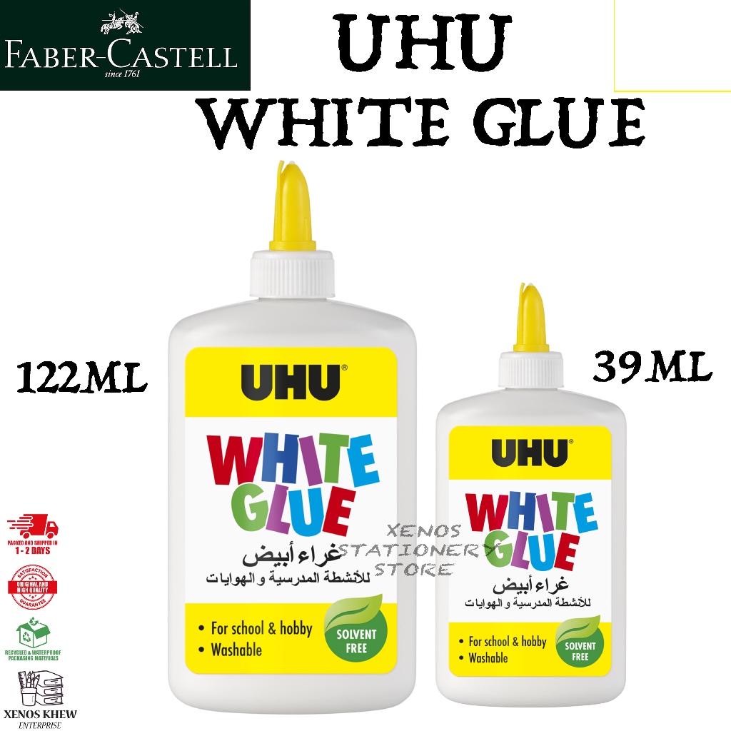 FABER CASTELL UHU WHITE GLUE CRAFT GLUE SCHOOL DIY STUDENT GLUE GAM ...