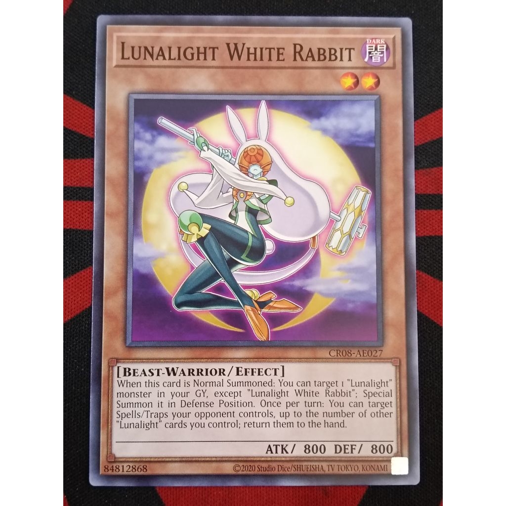 YUGIOH KONAMI CR08-AE027 Lunalight White Rabbit (C) | Shopee Philippines