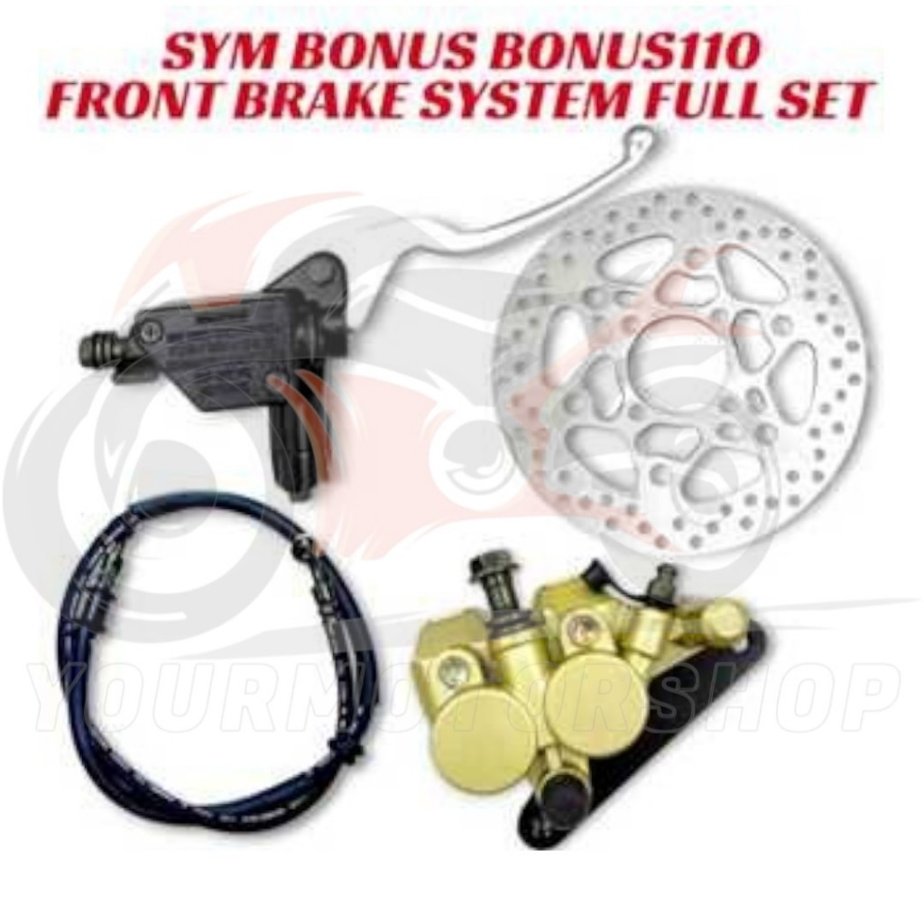 Sym BONUS110 BONUS 110 Front Disc Brake Pump Set Master Pump Caliper ...