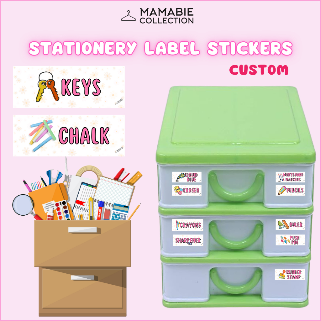 Sticker Label Alat Tulis Custom Print Stationery Stickers Label ...