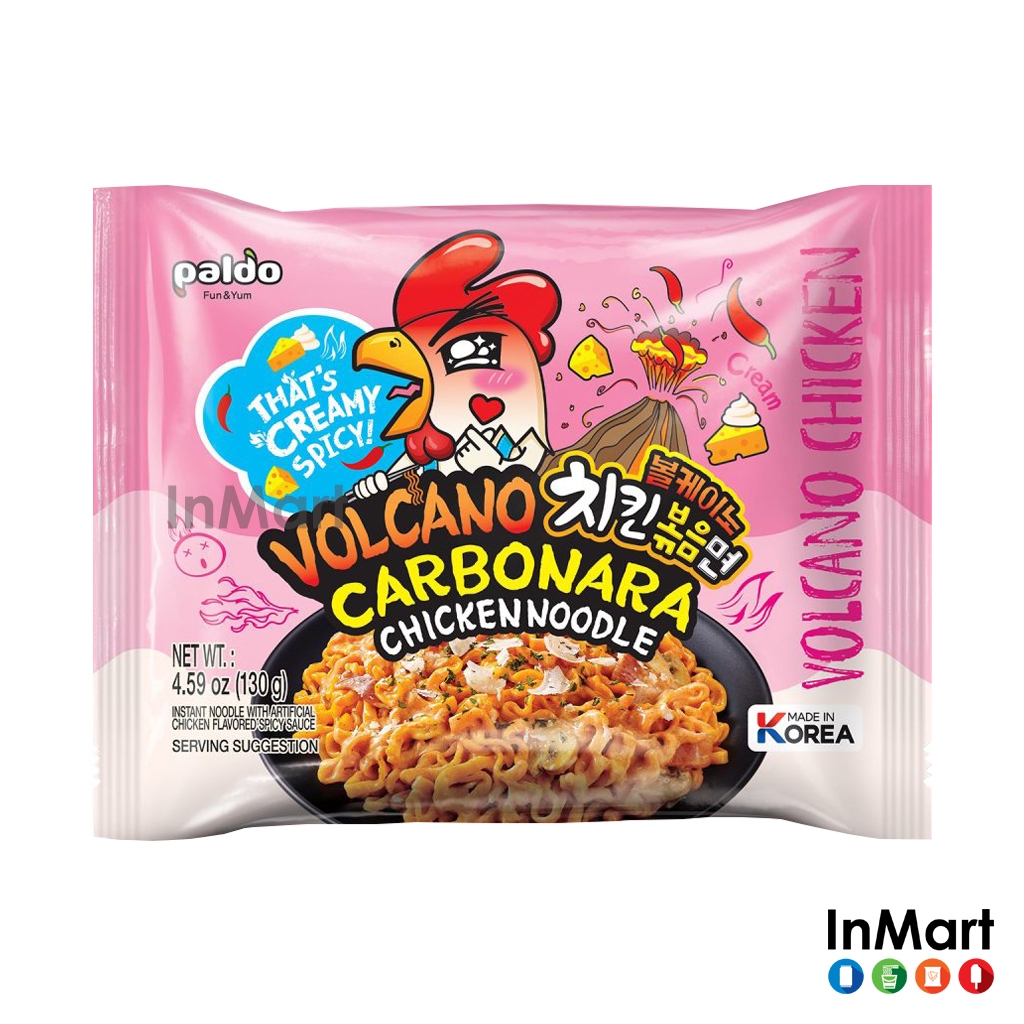 Paldo Volcano Carbonara Noodles 130g Korean Badao Instant Noodles/Quick ...