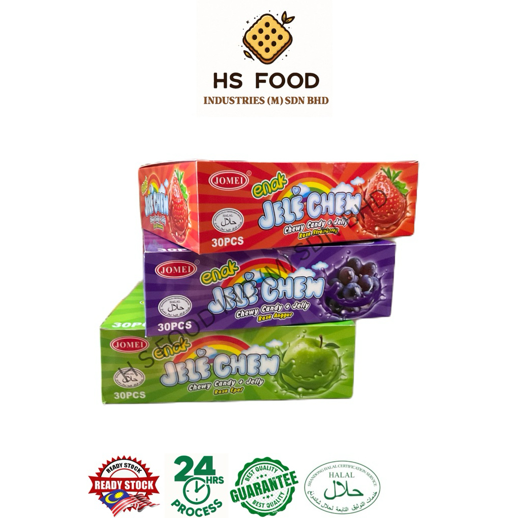JELE CHEW (Chewy Candy + Jelly) Auggur , Strawberry , Apple. | Shopee ...