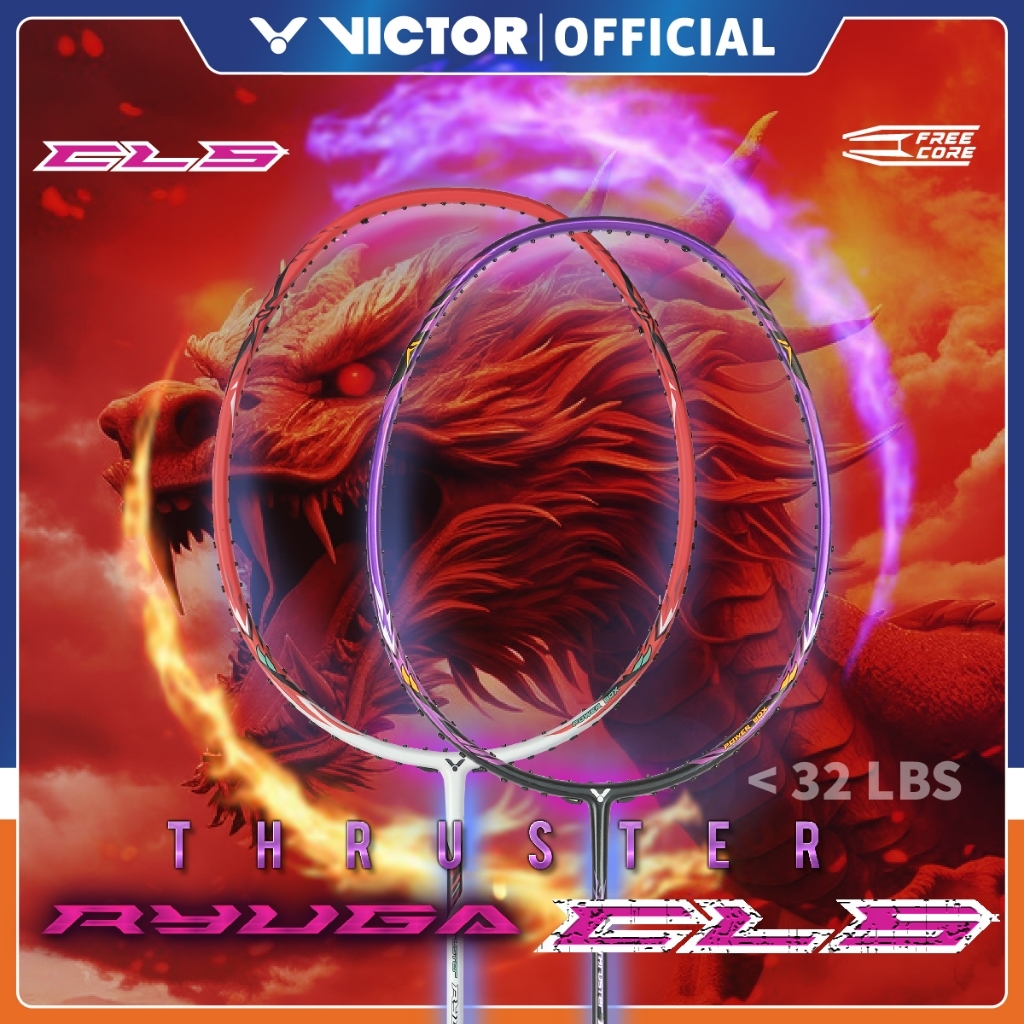 VICTOR Thruster Ryuga CLS Badminton Racket TK-RYUGA-CLS | Shopee ...