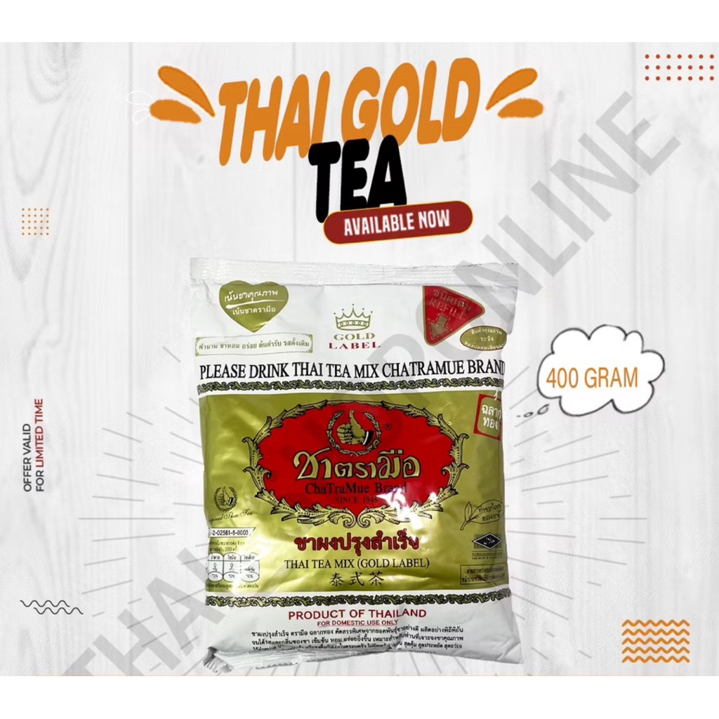 FASTDELIVERY Thai Gold Tea Chatramue 400gram Gold Tea Teh Gold | Shopee ...