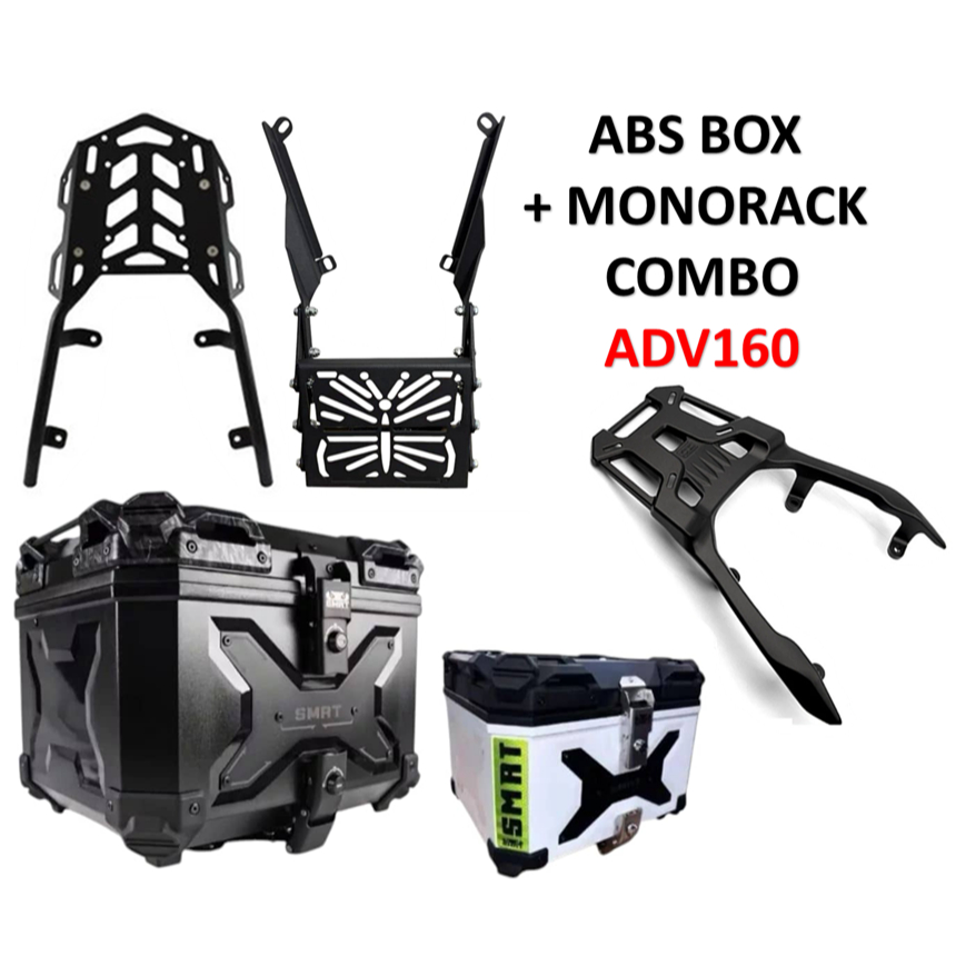 ADV160 Monorack + ABS Top Box 45L Heavy Duty Rak Lipat Box Motor ADV ...