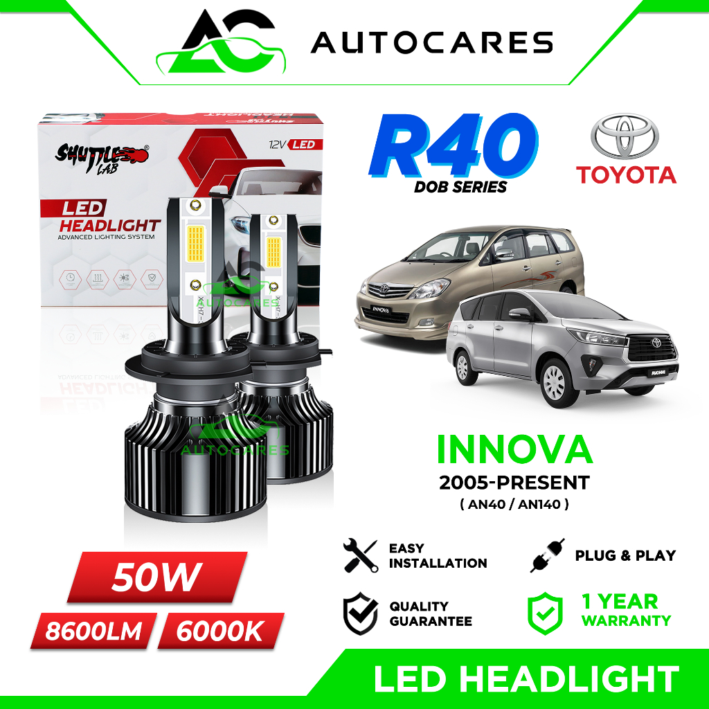 TOYOTA INNOVA LED Headlight Car R40 R70 55W SHUTTLE LAB LED Lampu Depan ...
