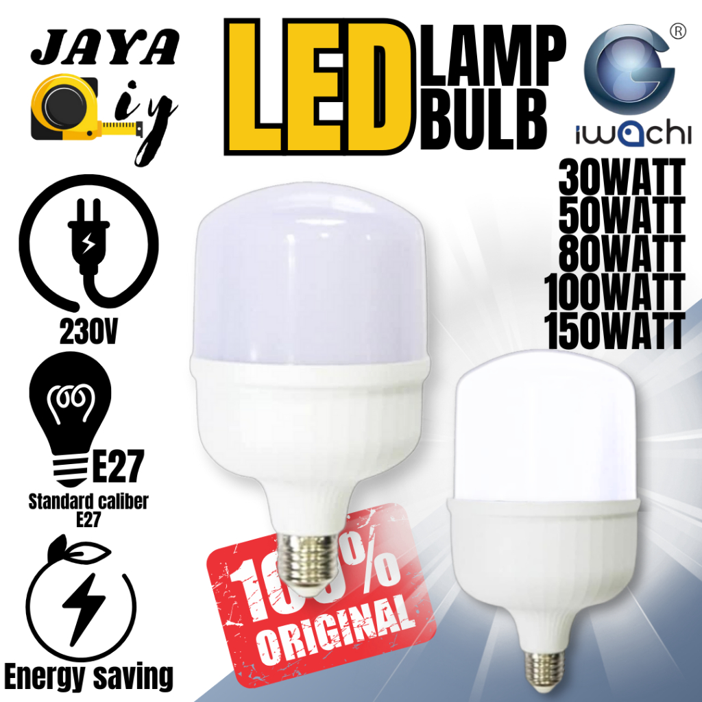 IWACHI 【HIGH BRIGHTNESS LED BULB】30W / 50W / 80W / 100W / 150W (E27 ...