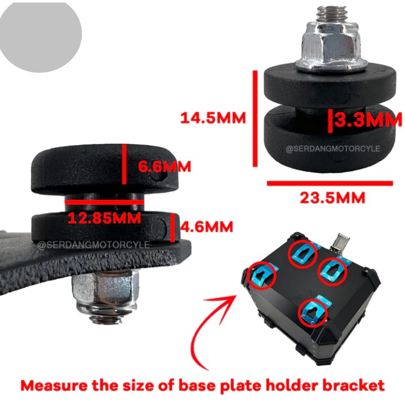 [1PCS] Base Plate Bush Bracket Plastic Screw Universal Base Plate Bush ...