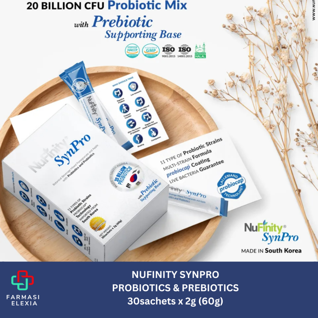 NUFINITY SYNPRO PROBIOTICS & PREBIOTICS 30sachets x 2g (60g) | Shopee ...