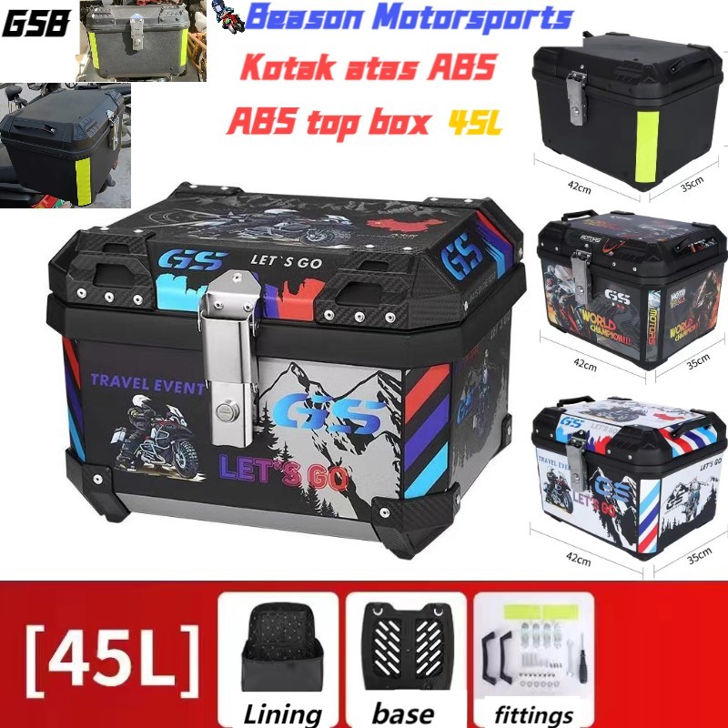 Top Box 45Liter,Universal Box Aluminium box design and stlye, ABS Box ...