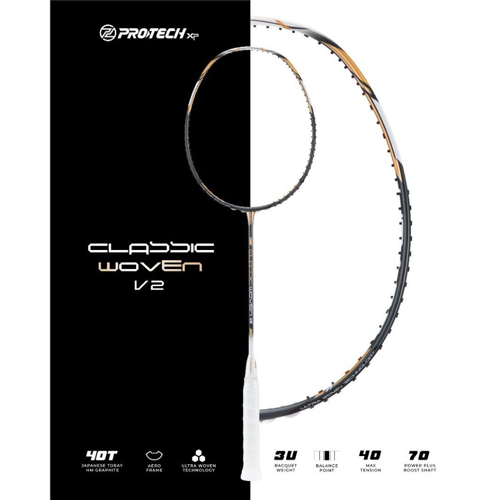 Protech Classic Woven V2 Badminton Racket | Shopee Philippines