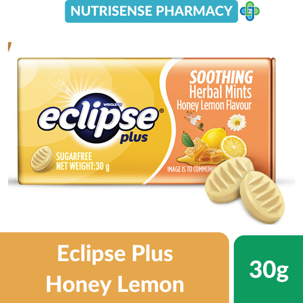ECLIPSE SOOTHING HERBAL MINTS HONEY LEMON FLAVOUR 30G | Shopee Philippines