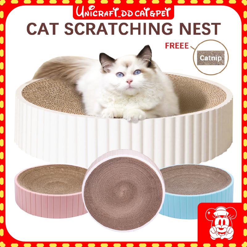 Cat Scratcher Board FREE Capnip Replaceable Cardboard Round Scratching ...
