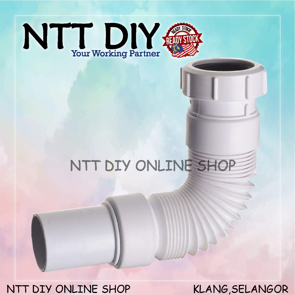 NTT DIY Flexible Tube Hose Pipe Unitrap Outlet pvc for Sink Drain Waste ...