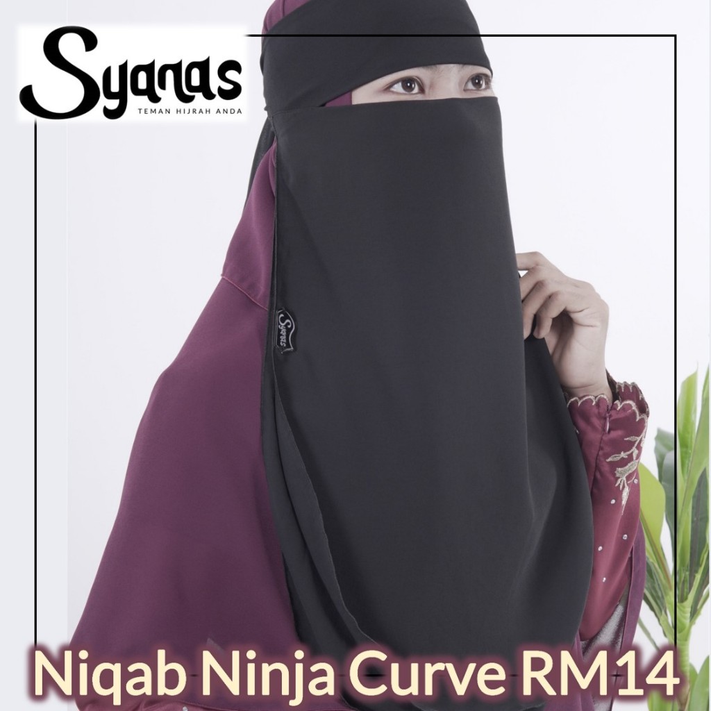 Niqab NINJA CURVE BY SYANAS FRIENDS HIJRAH AND BEAUTIFUL COMFORTABLE ...
